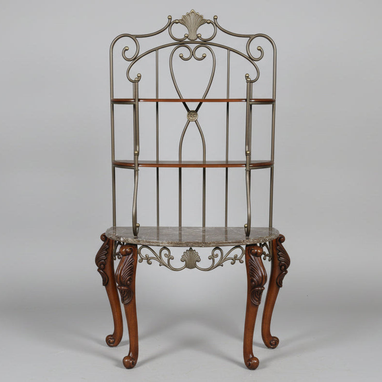 Cherry carved Bakers Rack18" X 46" X 81" high – ReStore-Bucks-County